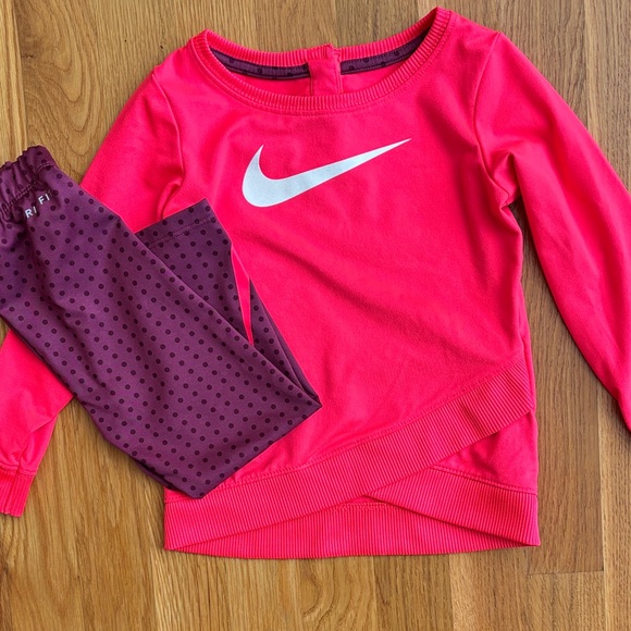 Nike | Matching Sets | 24m Nike Girls Drifit Pink And Purple Set | Poshmark